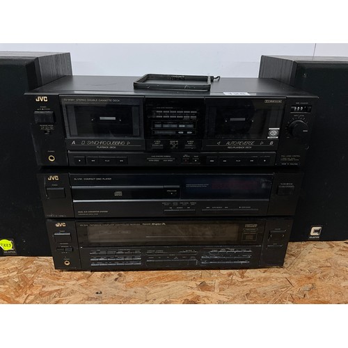 JVC STACKING STEREO SYSTEM AND GELESTION SPEAKERS