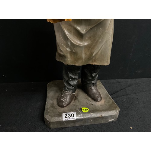VINTAGE PLASTIC WAITER FIGURE H24"