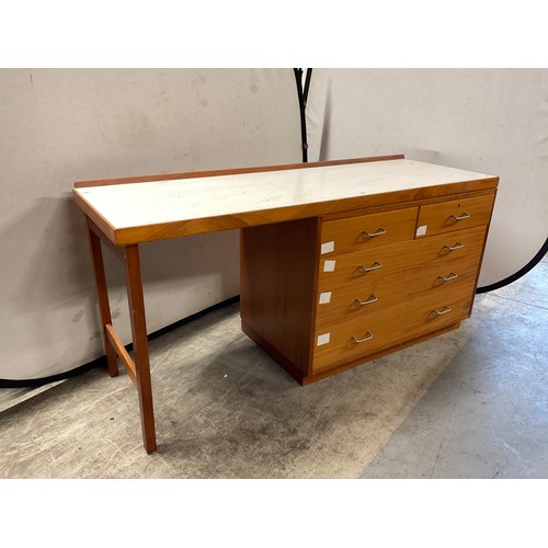 MILITARY ISSUE DESK WITH5 DRAWERS H28"W60"D20"