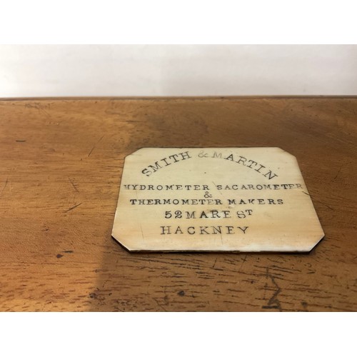 EDWARDIAN MAHOGANY CASED HYDROMITER BY SMITH AND MARTIN HACKNEY LONDON A/F