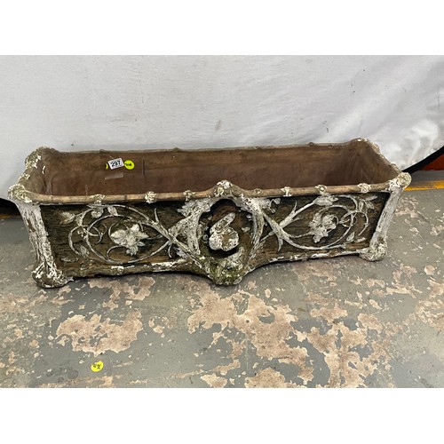VINTAGE ORNATE GARDEN TROUGH H10"W39"D10"
