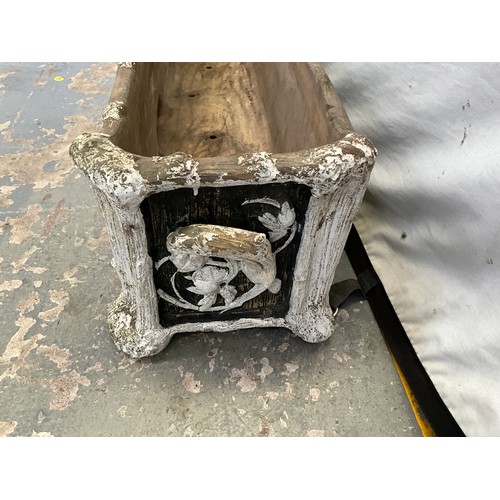 VINTAGE ORNATE GARDEN TROUGH H10"W39"D10"