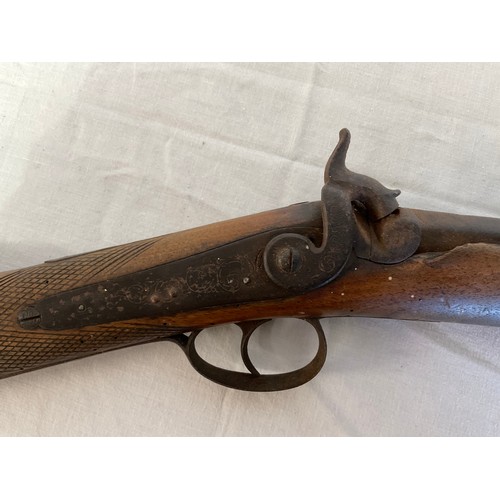 VINTAGE ORNAMENTAL SHOT GUN - PLEASE NOTE WORMED