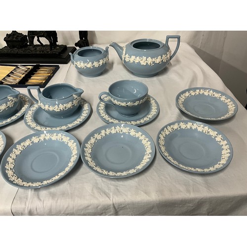 A BOX OF CHINA TO INCLUDE SHORTER ART DECO JUG TEA SET PAPER WEIGHTS ...