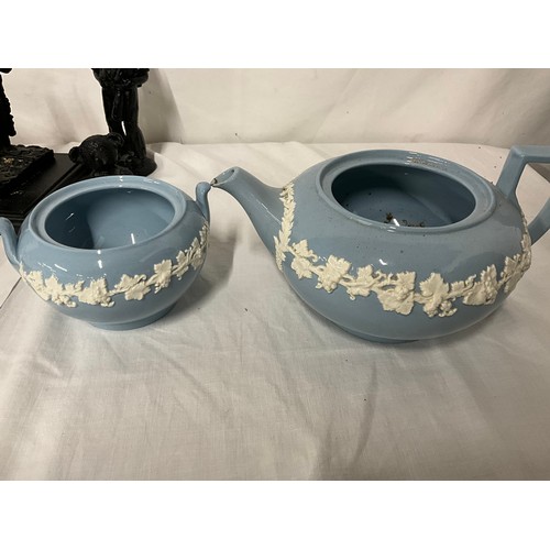 A BOX OF CHINA TO INCLUDE SHORTER ART DECO JUG TEA SET PAPER WEIGHTS ...