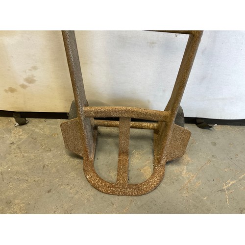 VINTAGE METAL PORTERS TROLLEY