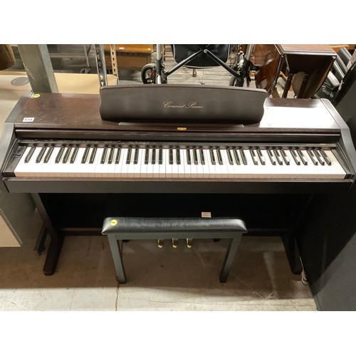 KORG ELECTRONIC CONCERT PIANO MODEL C-303 COMPLETE WITH MUSIC STOOL H32 ...