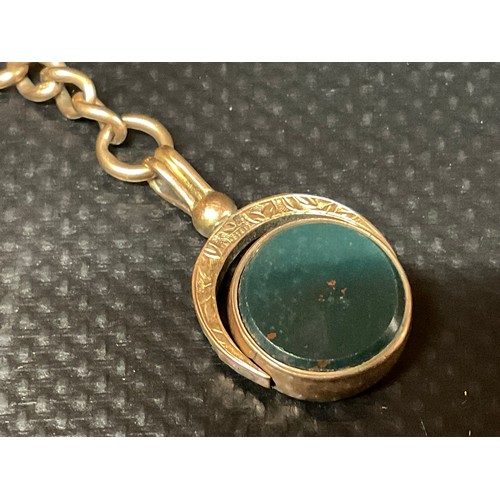 TESTED & HALLMARKED 9CT GOLD SINGLE ALBERT WATCH CHAIN , 9CT HALLMARK ...