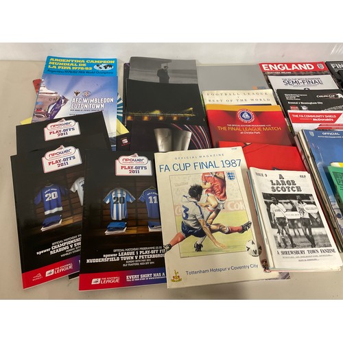 QTY OF VINTAGE FOOTBALL PROGRAMMES