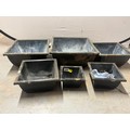 SET OF 6 GRADUATED SQUARE METAL GARDEN PLANTERS