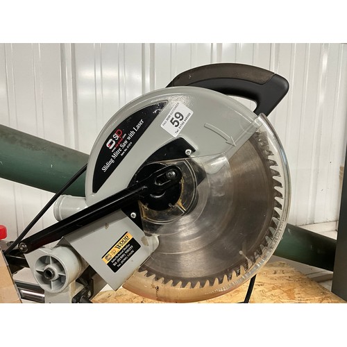 A SIP SLIDING MITRE SAW WITH LASER AND SPARE BLADE