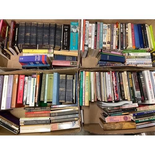4 BOXES OF VINTAGE HARDBACK & PAPERBACK BOOKS