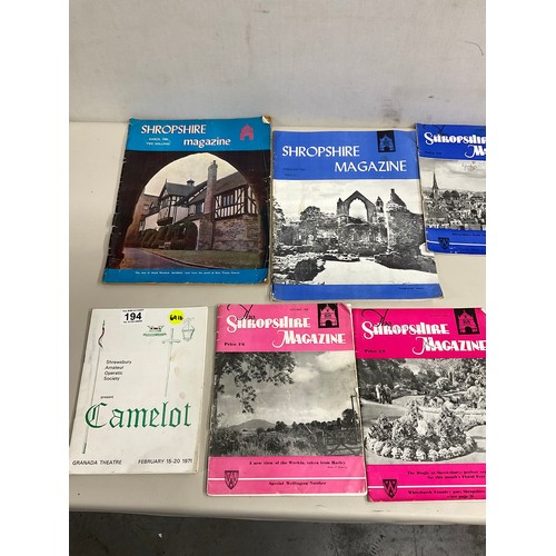 SHROPSHIRE RELATED MAGAZINES AND PROGRAMMES