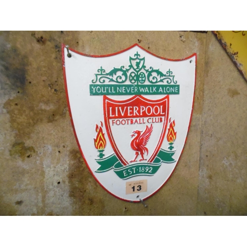 Cast iron Liverpool sign 12" x 10"