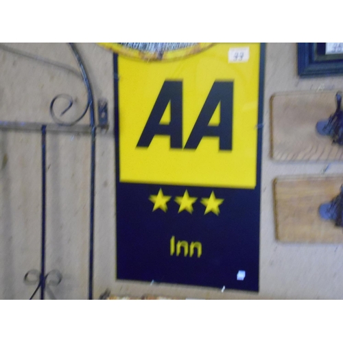 Modern AA sign 23" x 15"