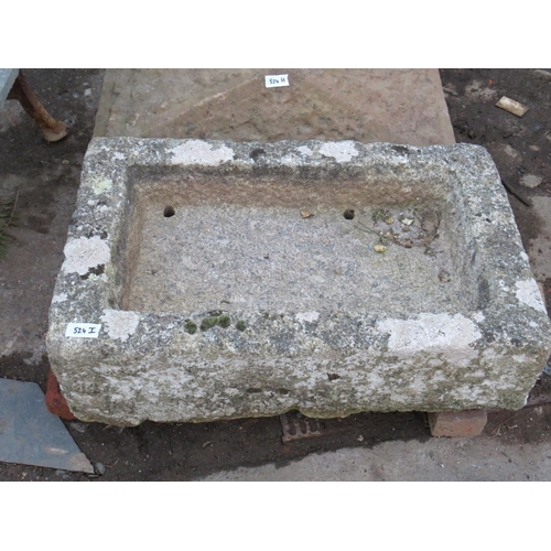 Rectangular granite trough 35" x 23"