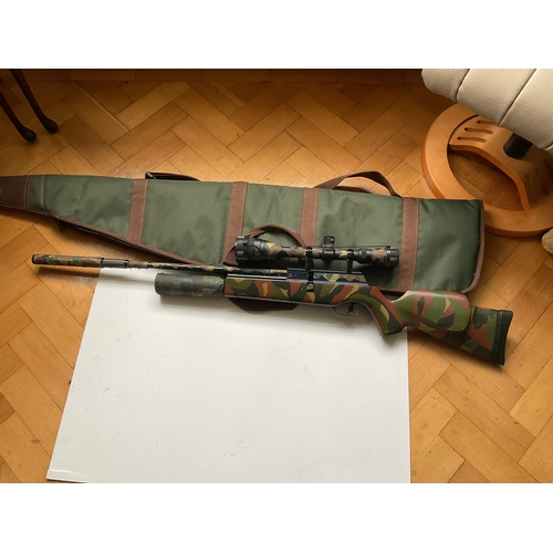 BSA Superten PSB camouflage air rifle with 2 10 shot magzines,bottle ...