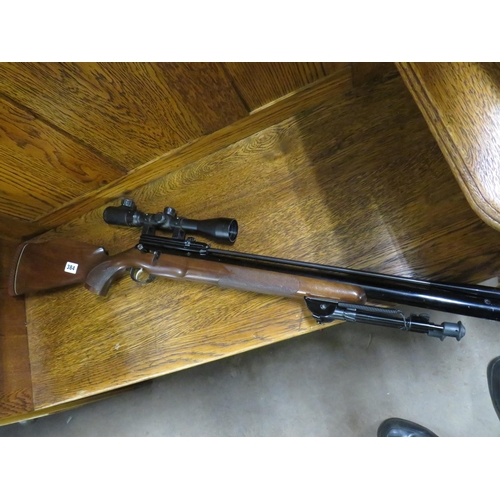 Webley Axsor .22 air rifle,scope,bipod & silencer