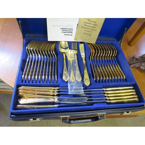 Bestecke solingen 23 ct gold plated cutlery-as new