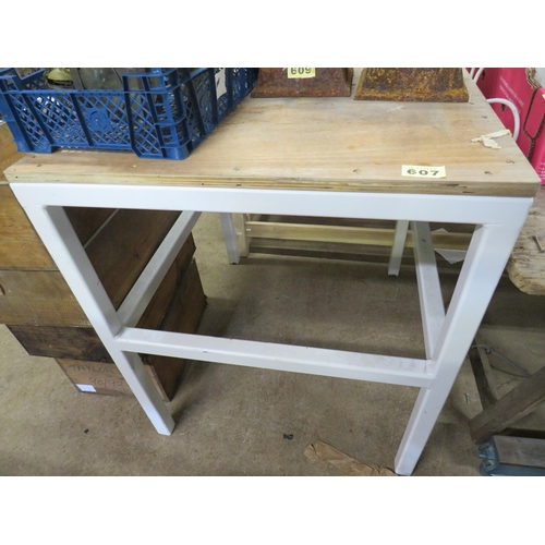 Tubular metal frame work bench 31" x 27"