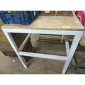 Tubular metal frame work bench 31" x 27"