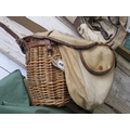 Canvas & wicker fishing creel