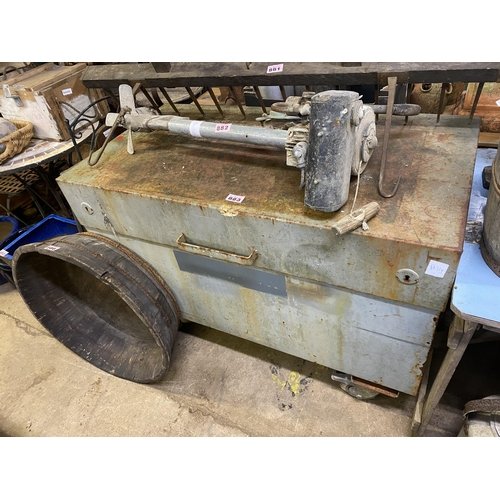 Large metal storage bin