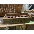 Free range wooden egg box