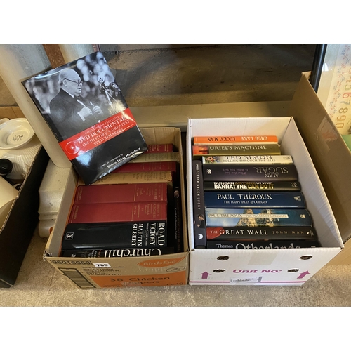 Two boxes of books