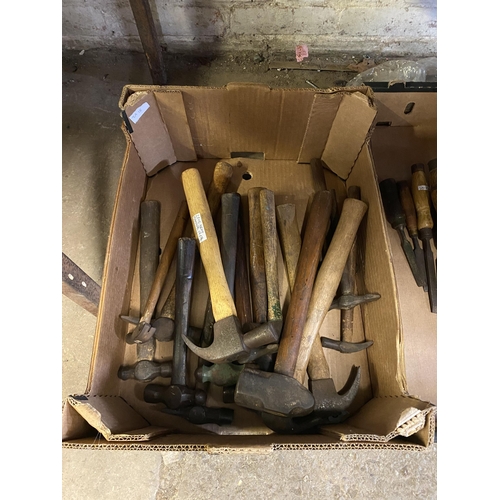 Box of hammers including 20oz army hammer 1958