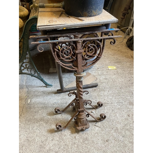 Pair of cast iron table stands