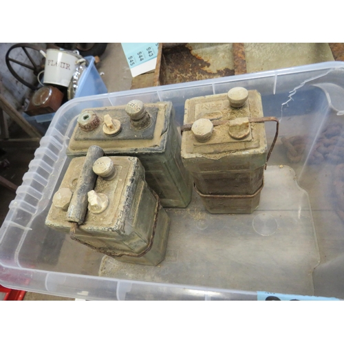 3 glass batteries