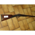 Wood 12 guage double barrel hammer gun No 3950