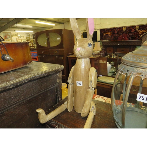 Wooden jointed rabbit