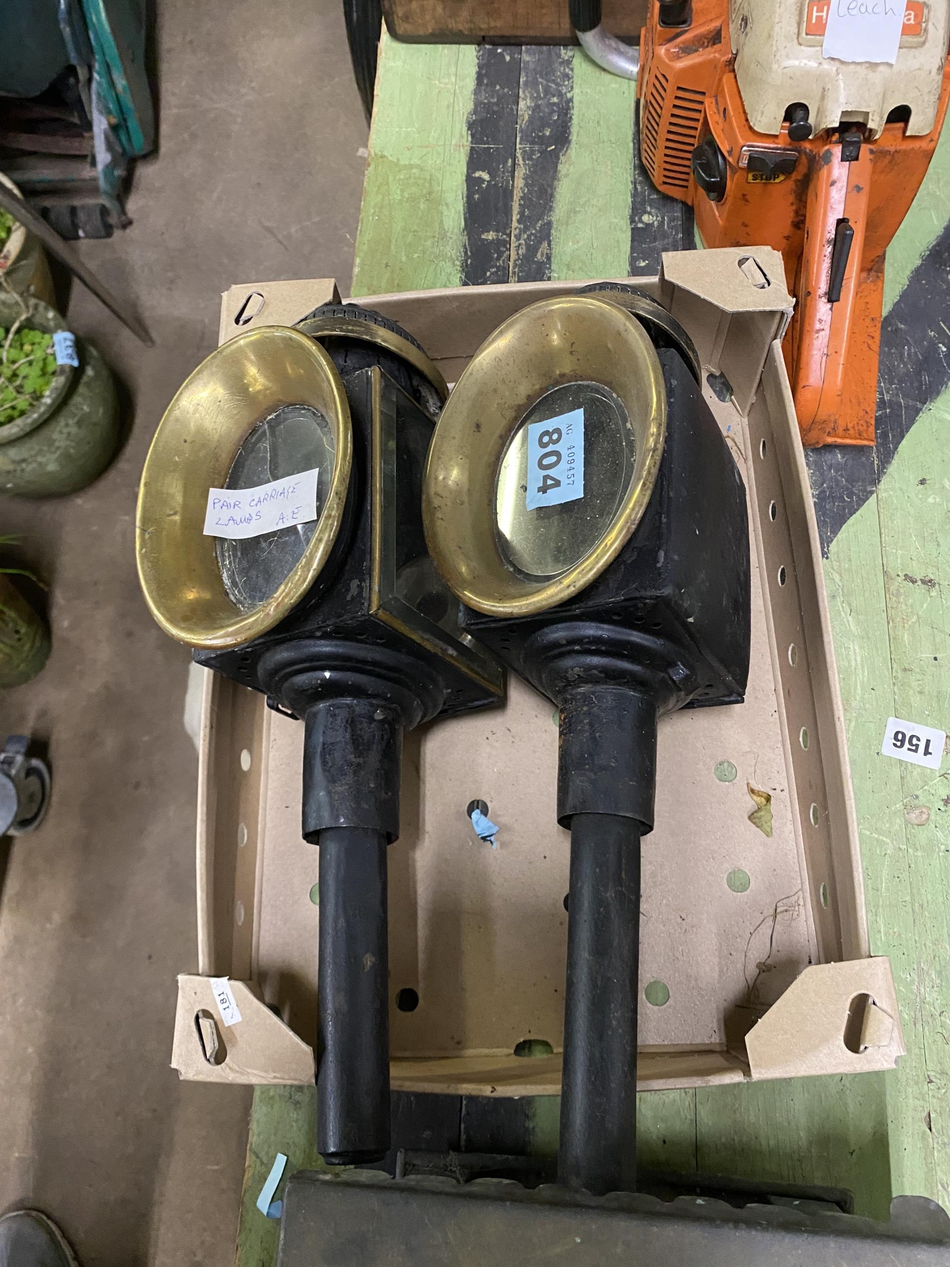 Pair of carriage lamps