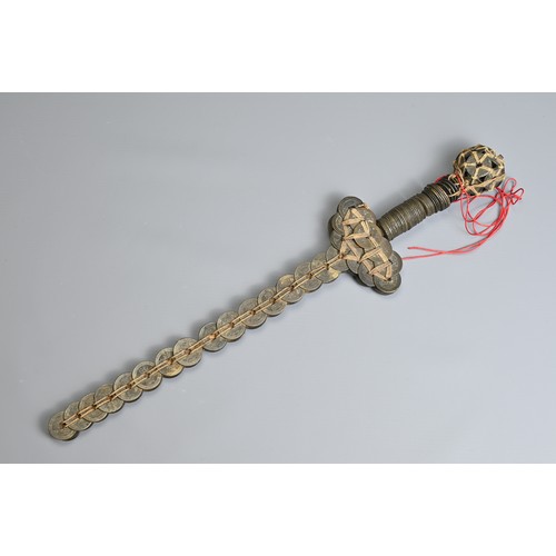 A CHINESE CASH COIN SWORD, BIXIEJIAN, QING DYNASTY. Various Qing bronze ...