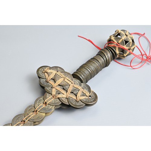 A CHINESE CASH COIN SWORD, BIXIEJIAN, QING DYNASTY. Various Qing bronze ...