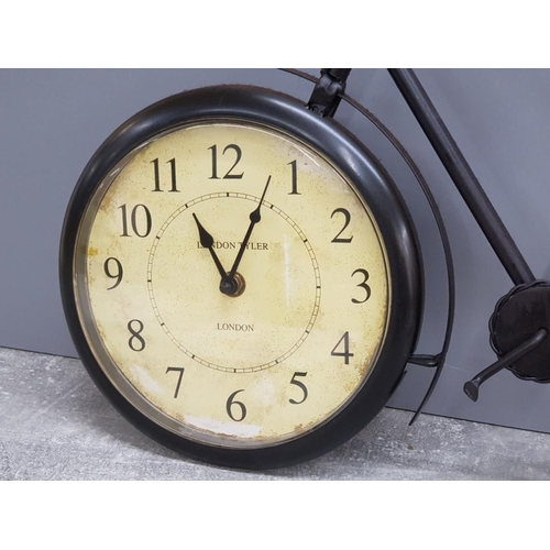 Vintage Landon Tyler London metal bicycle clock
