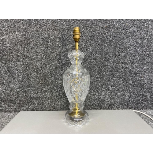 Carlos Remes cut crystal table lamp.