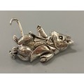 A silver Beatrix Potter character brooch, weight 6.17 grams