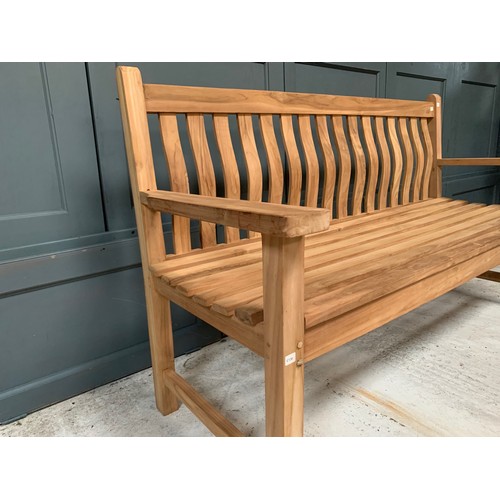 NEW BOXED SOLID TEAK OUTDOOR WOODEN JAVA BENCH