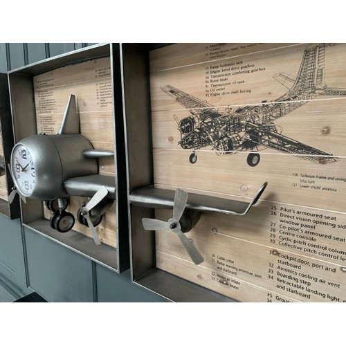 HUGE FABRICATED ARMSTRONG AEROPLANE WALL CLOCK INSIDE A DETAILED ...