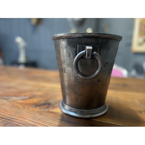 BOXED HEAVY NICKEL CUVEE DE PRESTIGE CHAMPAGNE BUCKET/WINE COOLER