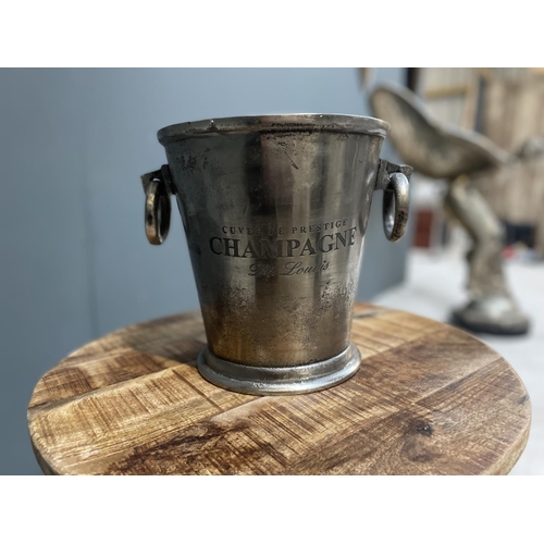 BOXED HEAVY NICKEL CUVEE DE PRESTIGE CHAMPAGNE BUCKET/WINE COOLER