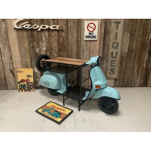 1970'S ORIGINAL BAJAJ VESPA UPCYCLED INTO A COUNTER/TABLE DISPLAY/HOME ...