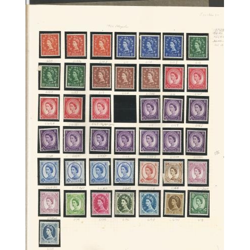 1960 Wildings inc watermark varieties 42 different stamps identified ...