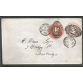 1875 CAMBRIDGE. Very fine uprated 1d envelope with 4d to order ...