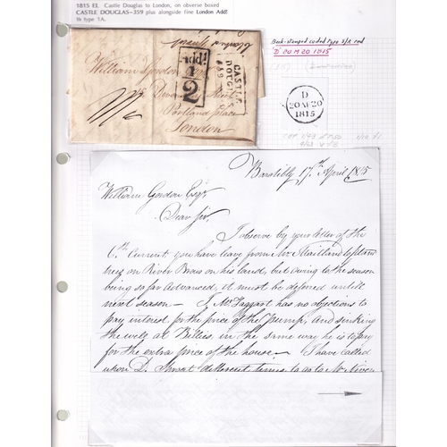 1815/22 Pre stamp postal history retrospective collection of 50 ...