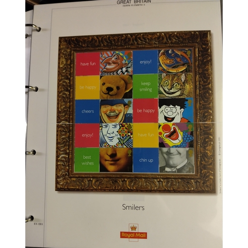FACE VALUE £2000. 2000/2015 collection of 97 different smiler sheets UM ...