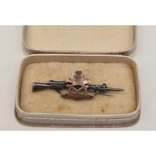 WW I Sterling Silver North Stafford Rifle Sweetheart Brooch in Box ...